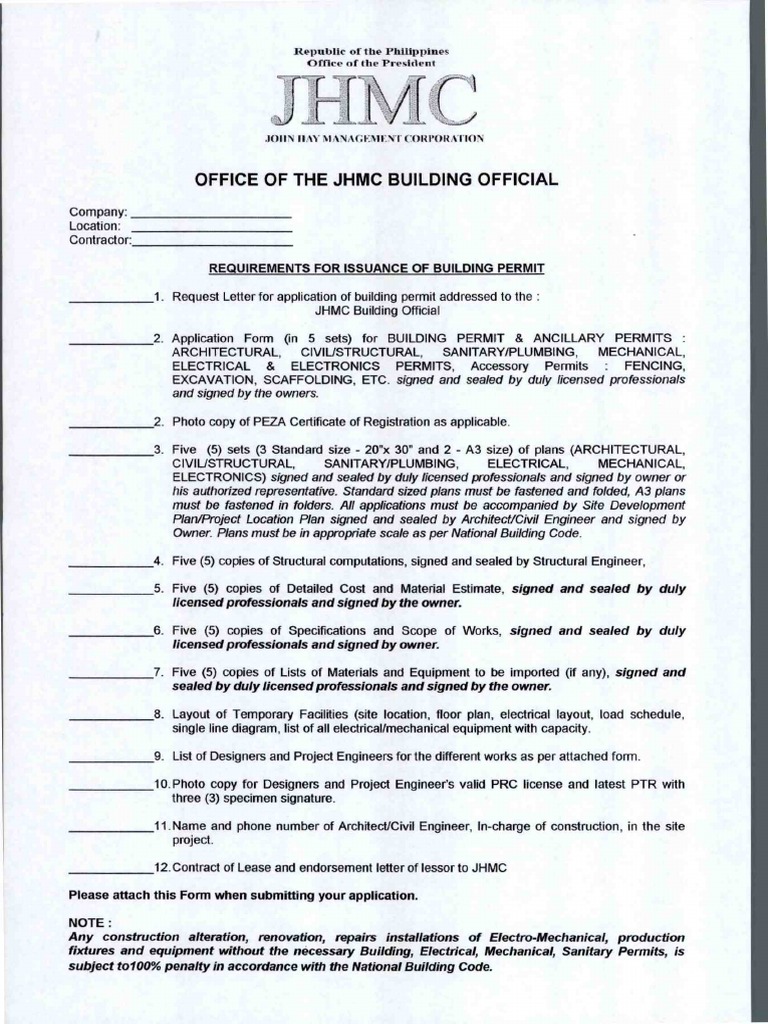 Issuance of Building Permits | PDF | Geotechnical Engineering | Plumbing