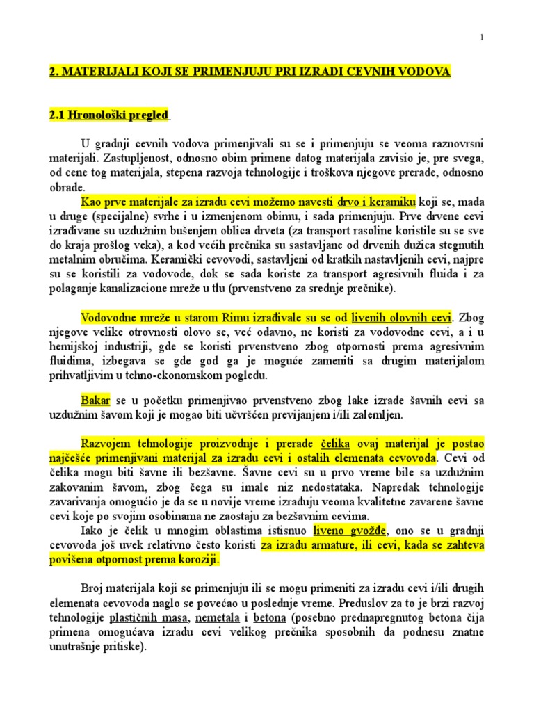 Cevni Vodovi - 2 | PDF