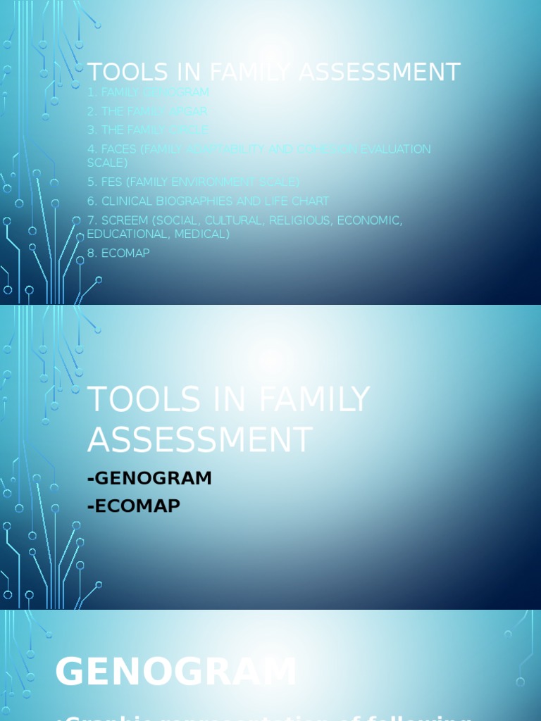 Family Assessment Tools: Genograms and Ecomaps | PDF | Family | Social Psychology