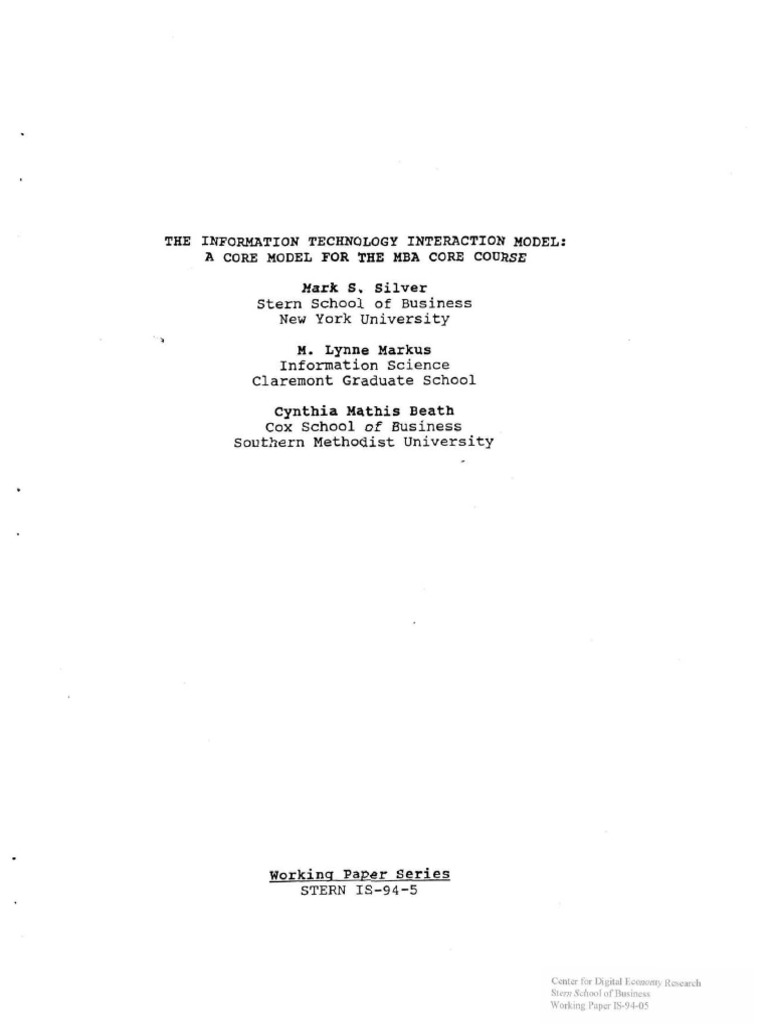 Information Technology Information Model | PDF | Strategic Management ...