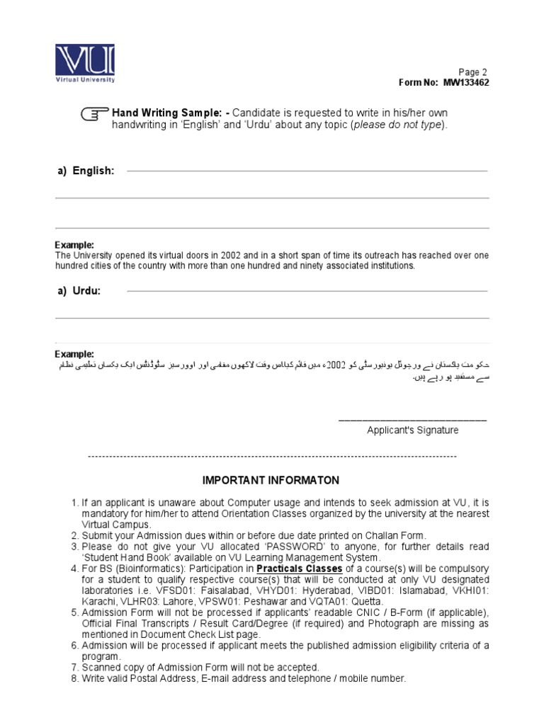 Hand Writing Sample | PDF