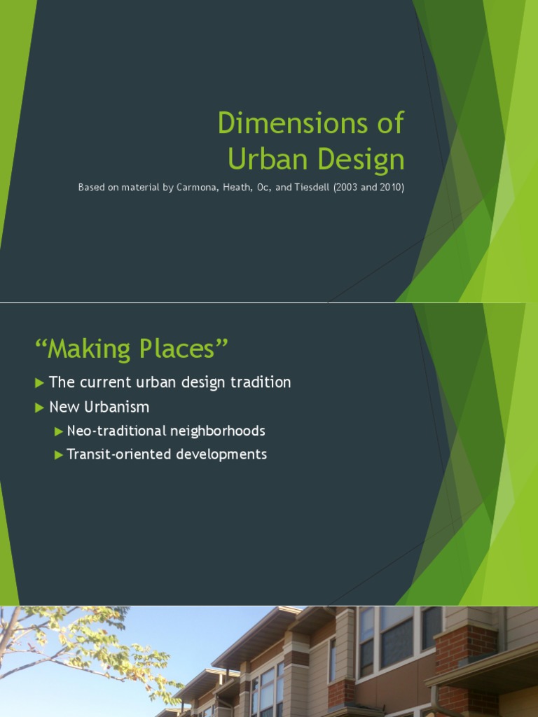 01 Dimensions of Urban Design, Morphological Dimension | PDF | Urban ...