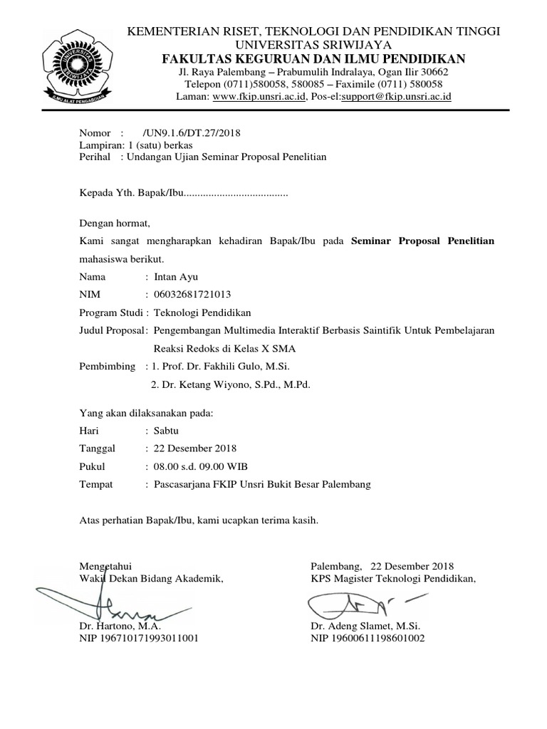 Undangan Proposal | PDF
