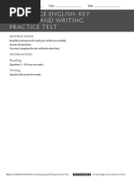Key English Test - Reading and Writing Part 1-7 - Englishrevealed | PDF