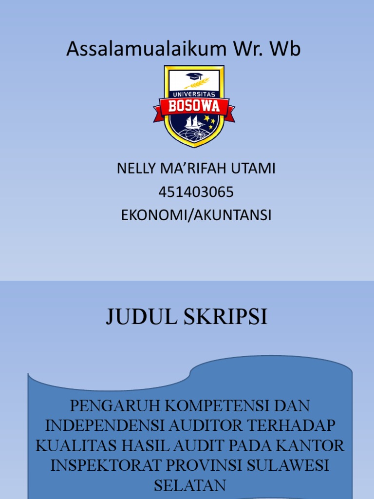 Contoh PPT Seminar Judul | PDF