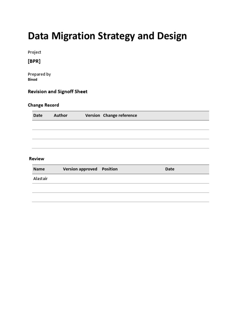 Data Migration Strategy and Design: Project | PDF | Data Quality ...