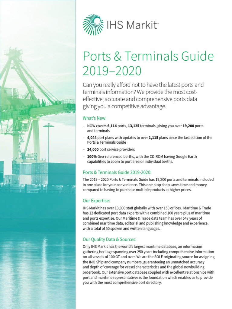 Ports Terminals Guide 2019 2020 | PDF | Port | Sailor