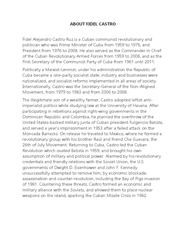 Fidel Castro | PDF