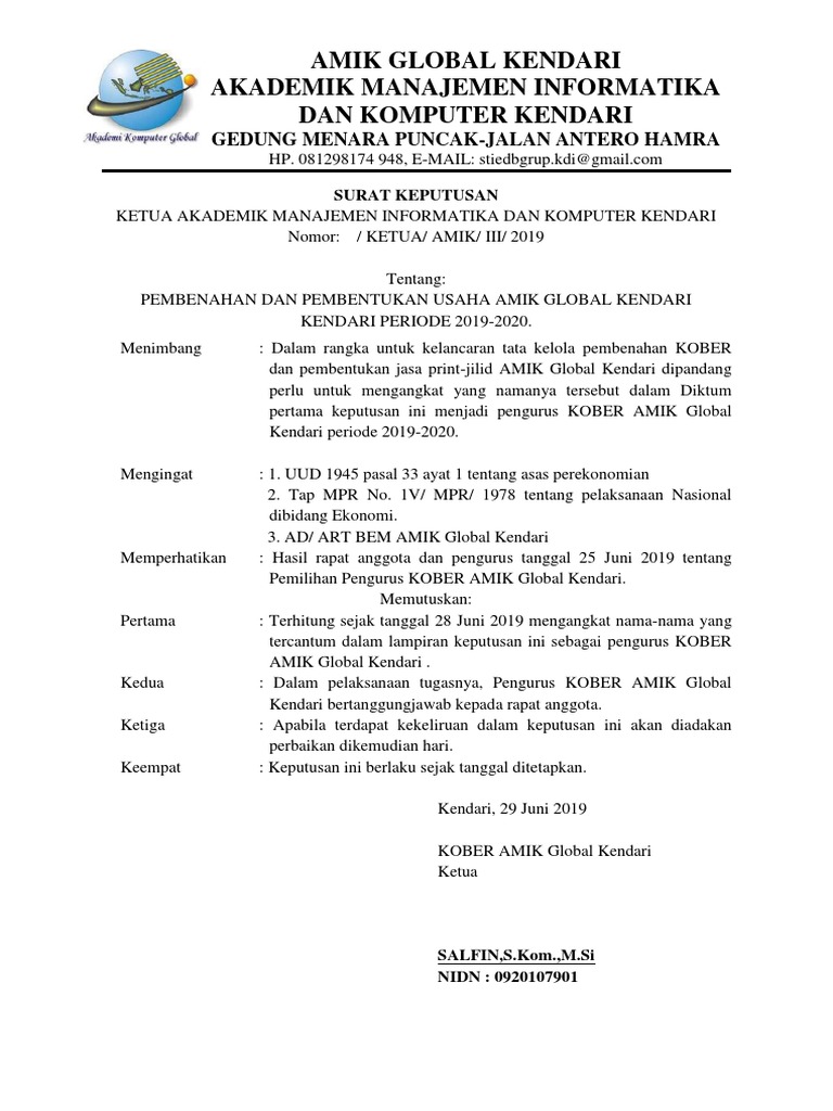 Amik Global Kendari Akademik Manajemen Informatika Dan Komputer Kendari ...