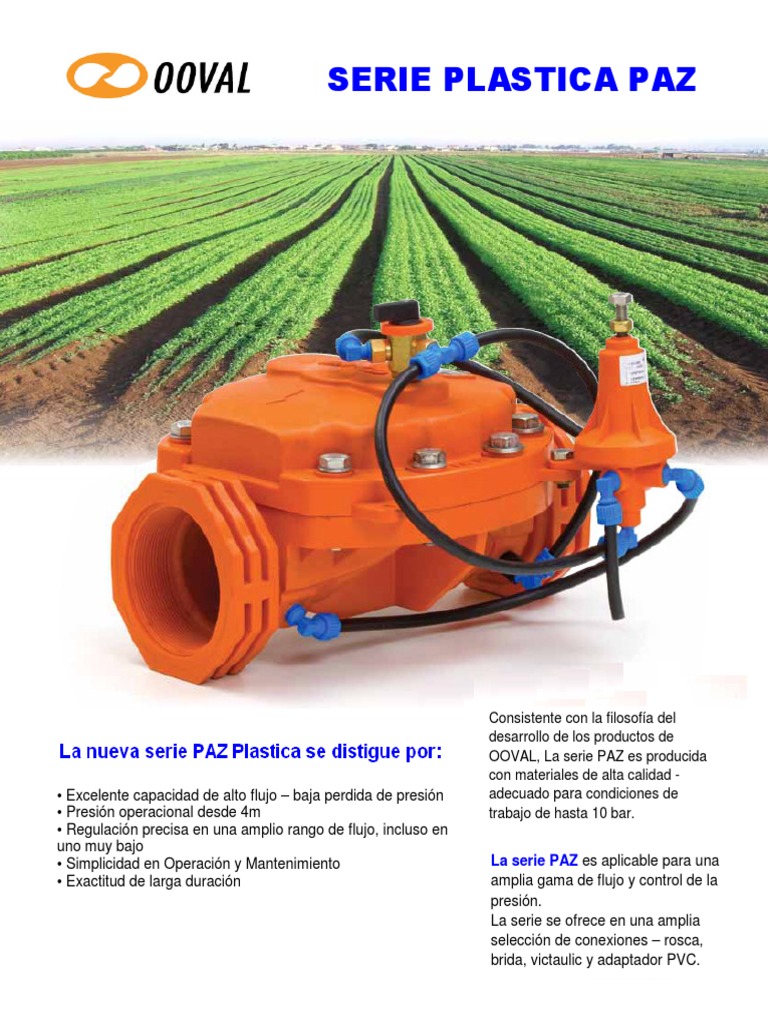 Características y aplicaciones de la serie de válvulas PAZ de OOVAL | PDF