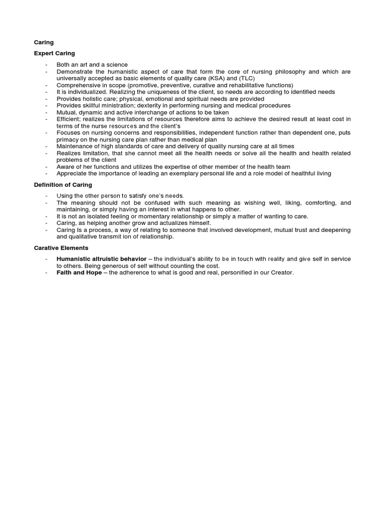 Caring Expert Caring | PDF | Career & Growth