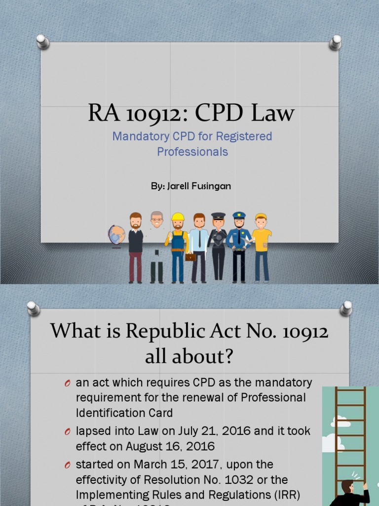 RA 10912: CPD Law: Mandatory CPD For Registered Professionals | PDF