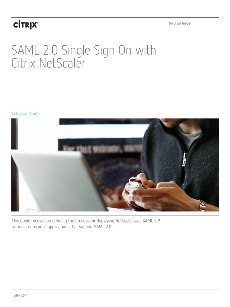 Saml 20 Single Sign On With Citrix Netscaler PDF | PDF | Public Key ...