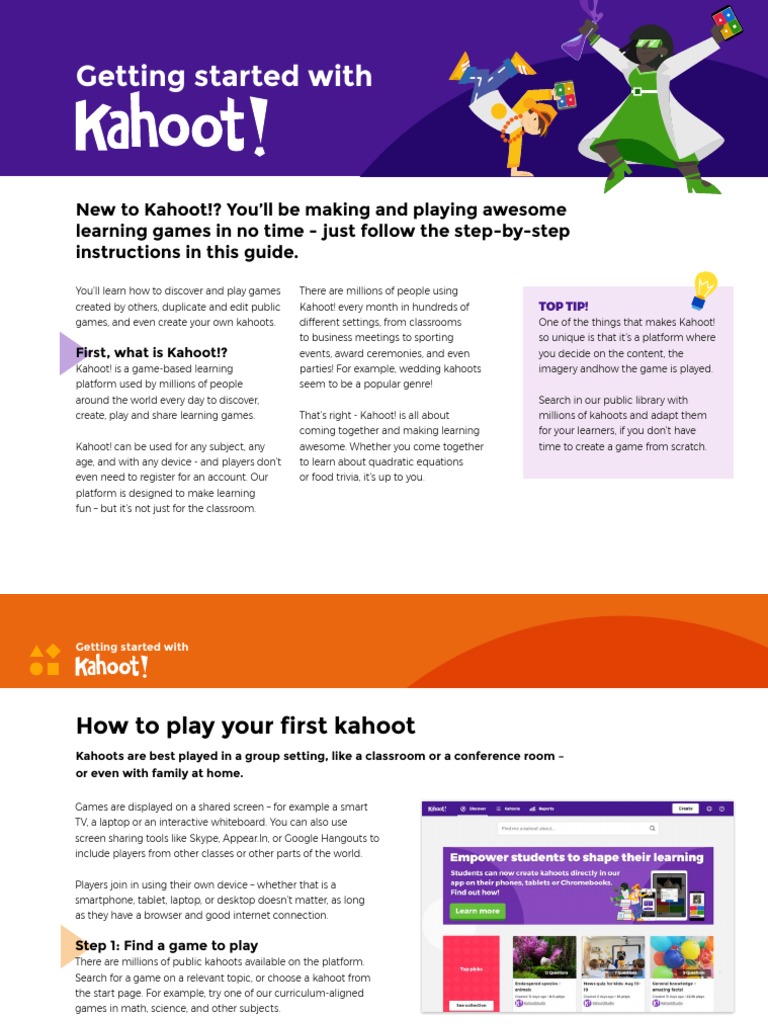Kahoot Getting Started User Guide PDF | PDF | Homework | Android ...