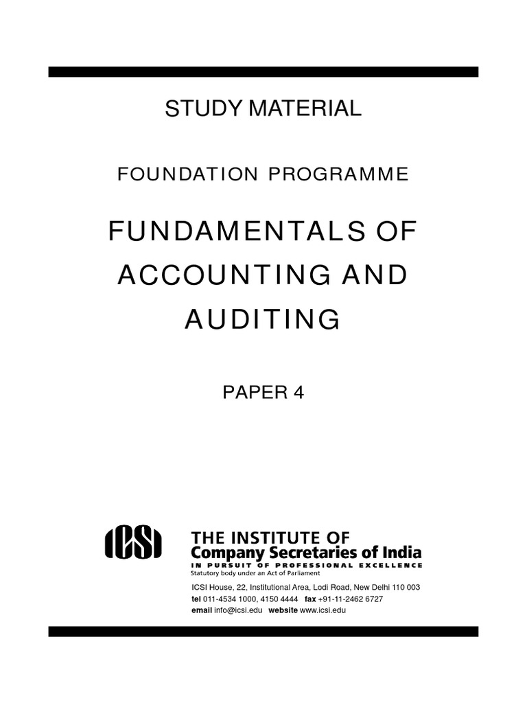 Fundamentals of Accounting and Auditing.pdf | Bookkeeping | Accounting ...