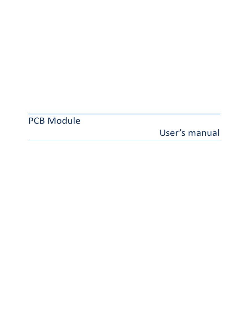 PCB Module Manual | PDF | Printed Circuit Board | Button (Computing)