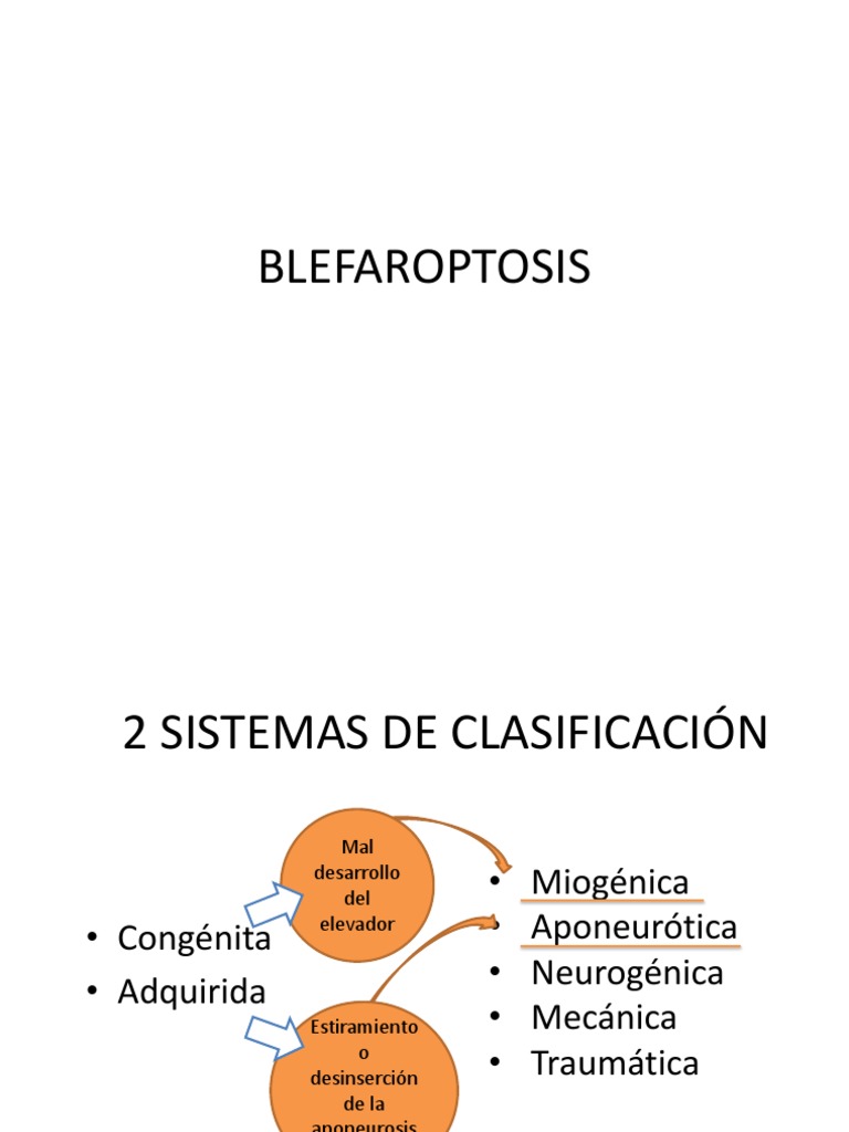 Tipos de Blefaroptosis y Clasificación | PDF | Especialidades Medicas ...