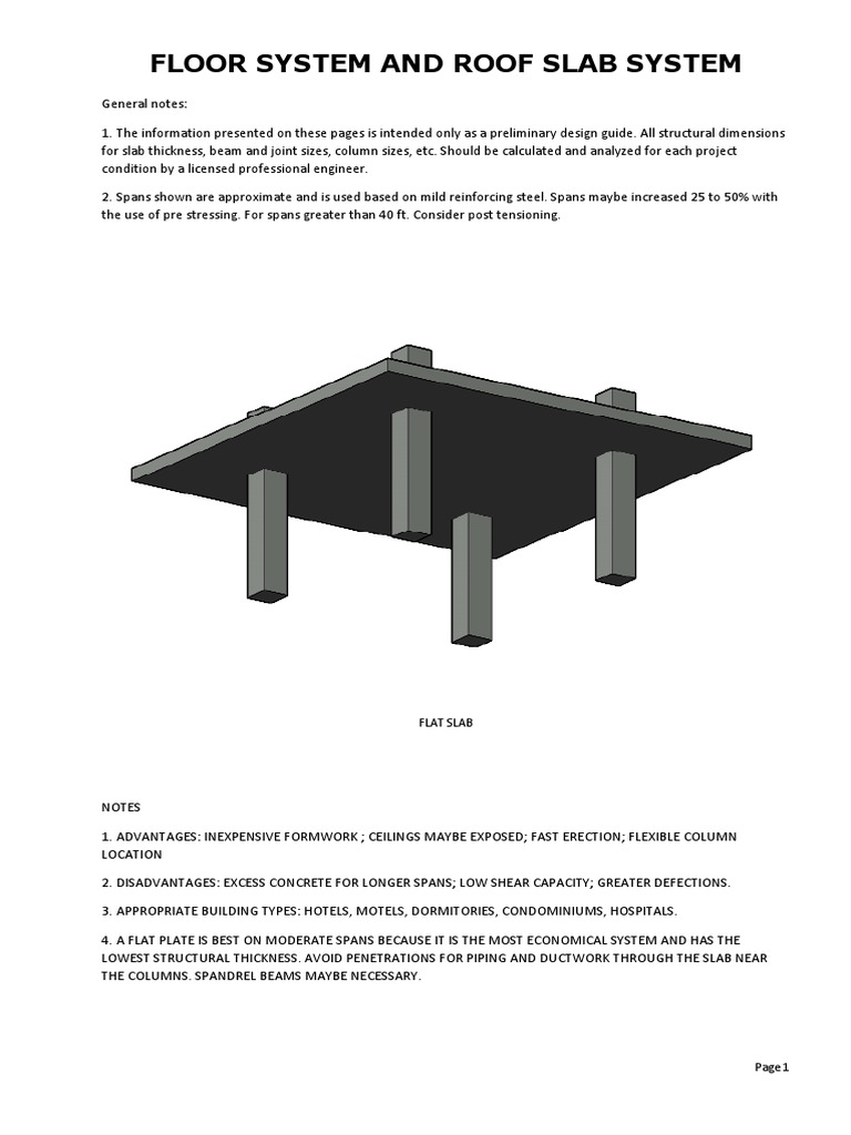 Floor System and Roof Slab System | PDF | Beam (Structure) | Column