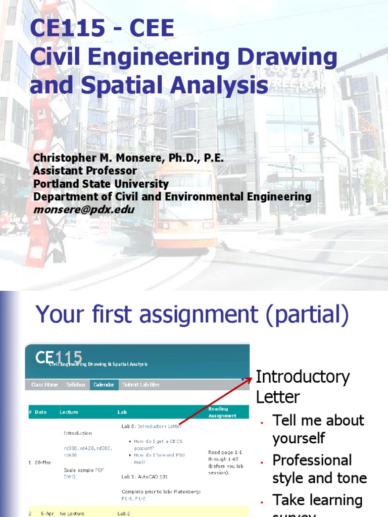CE115 - CEE Civil Engineering Drawing and Spatial Analysis | Download ...
