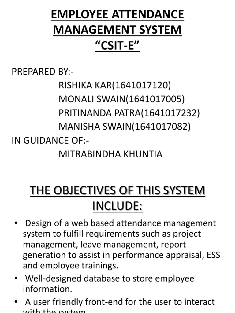 Employee Attendance Management System | Download Free PDF | Java Server ...