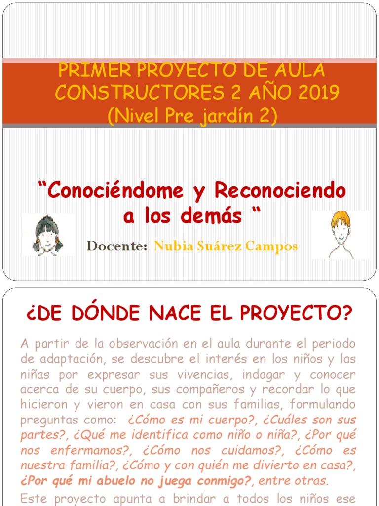 Proyecto Conociendome Y Reconociendo A Los Demás Descargar Gratis Pdf