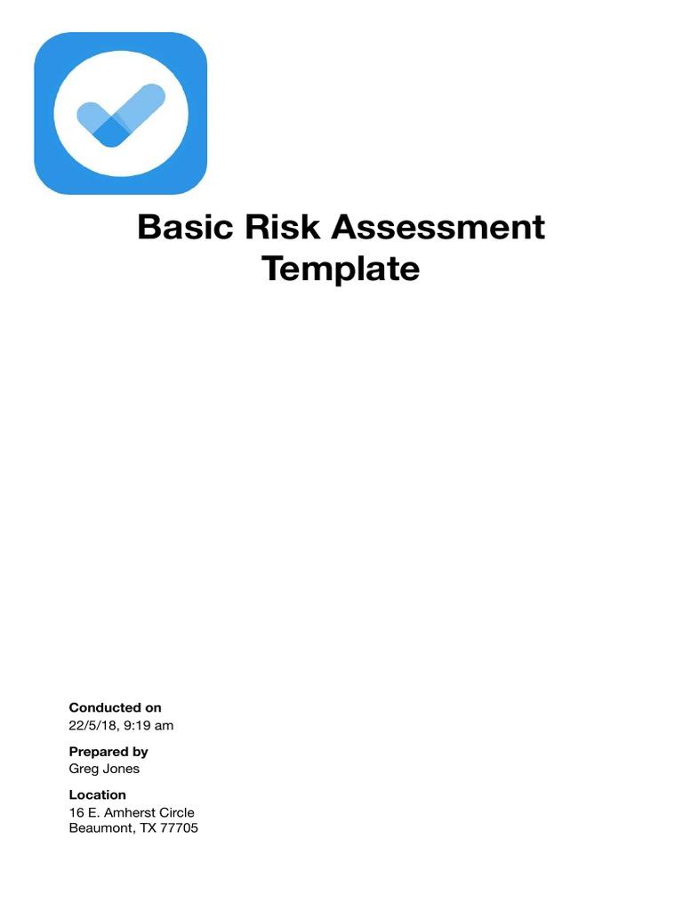 Risk Assessment Template Report | PDF | Forklift | Prevention