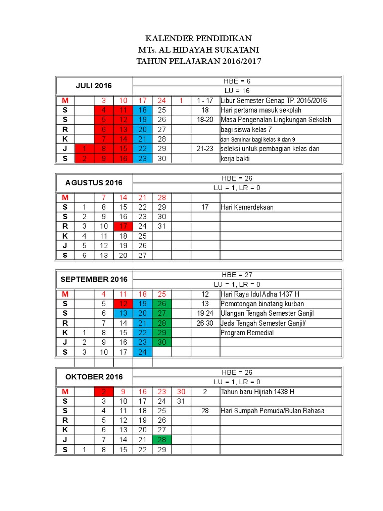 Kalender Pendidikan | PDF