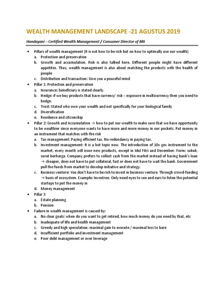 Seminar - Wealth Management Landscape | PDF | Wealth | Banks