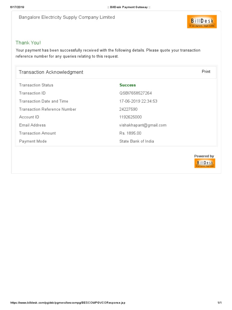 Thank You!: Transaction Acknowledgment | PDF