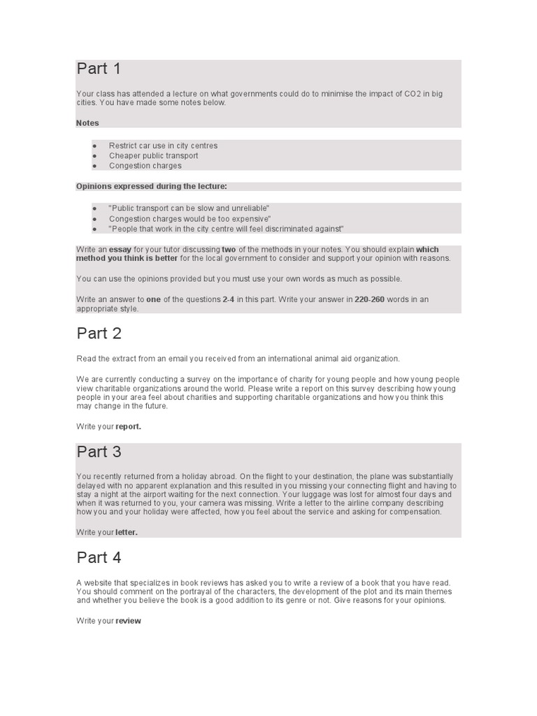 CAE Writing Practice | PDF