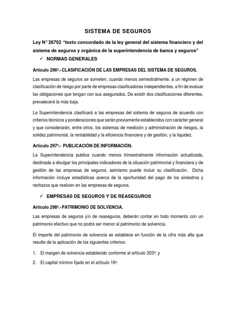 Sistema De Seguros | Póliza de seguros | Reaseguro