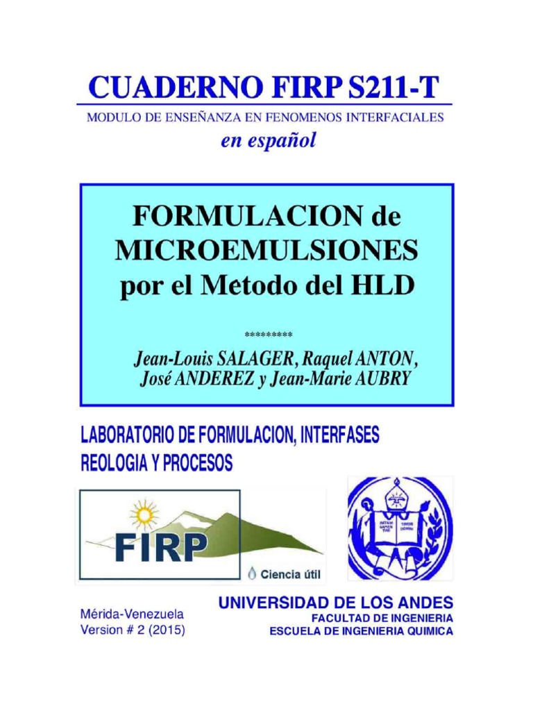 Balance HLD PDF | PDF | Tensioactivo | Fase (materia)
