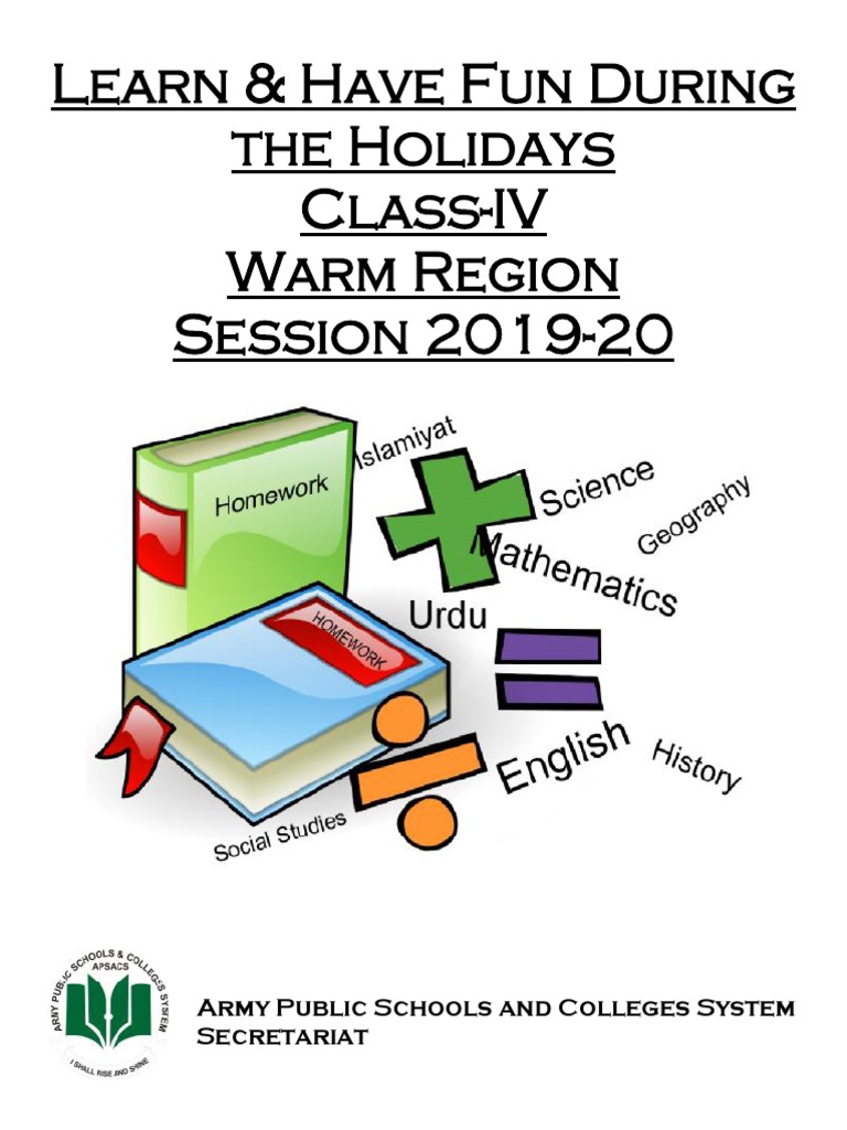 Learn & Have Fun During The Holidays Class-IV Warm Region Session 2019 ...