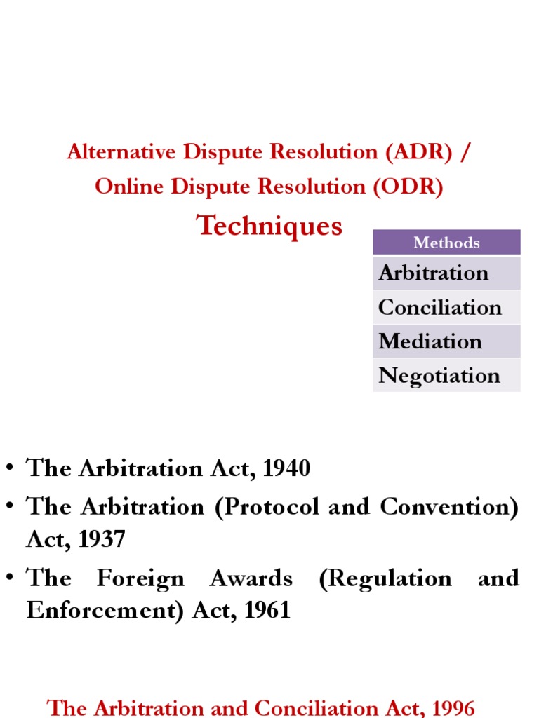ADR Technique | PDF | Alternative Dispute Resolution | Arbitration