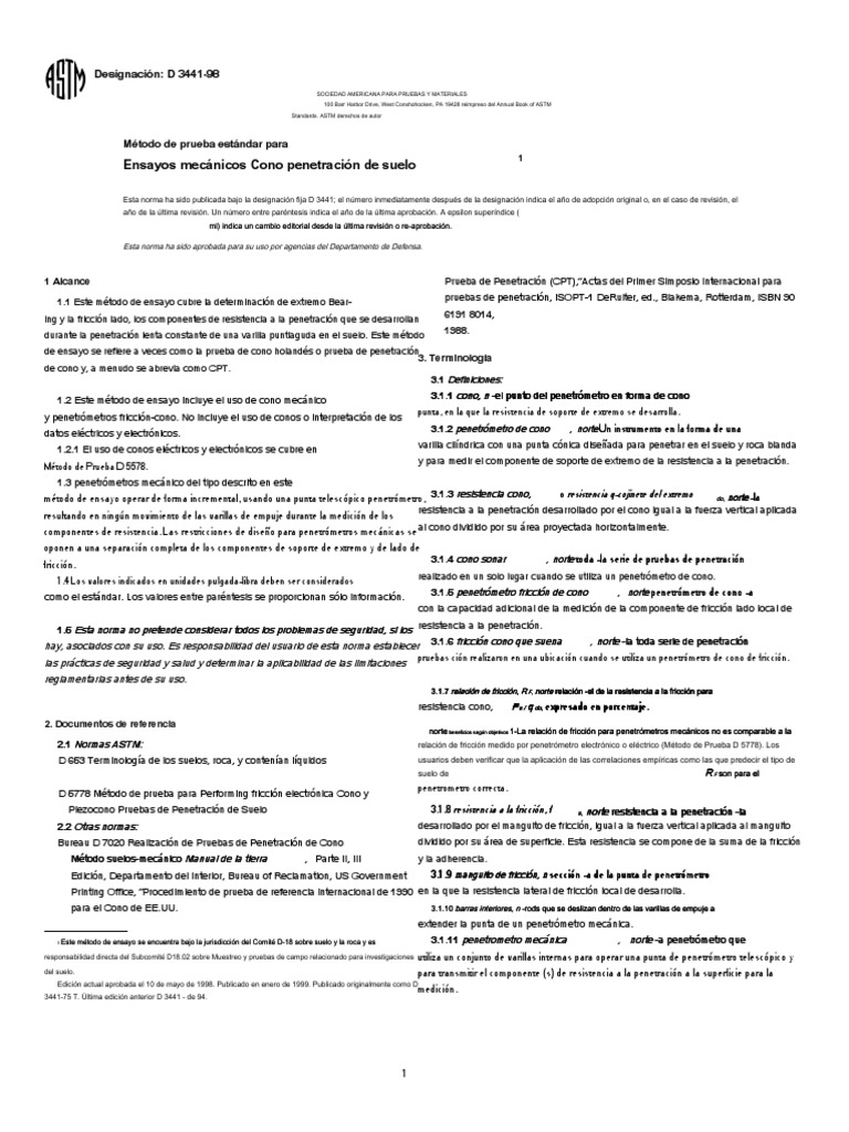 Astm d3 | PDF | Medición | Fricción