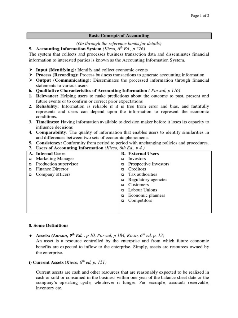 Basic Accounting Concepts | PDF | Revenue | Expense