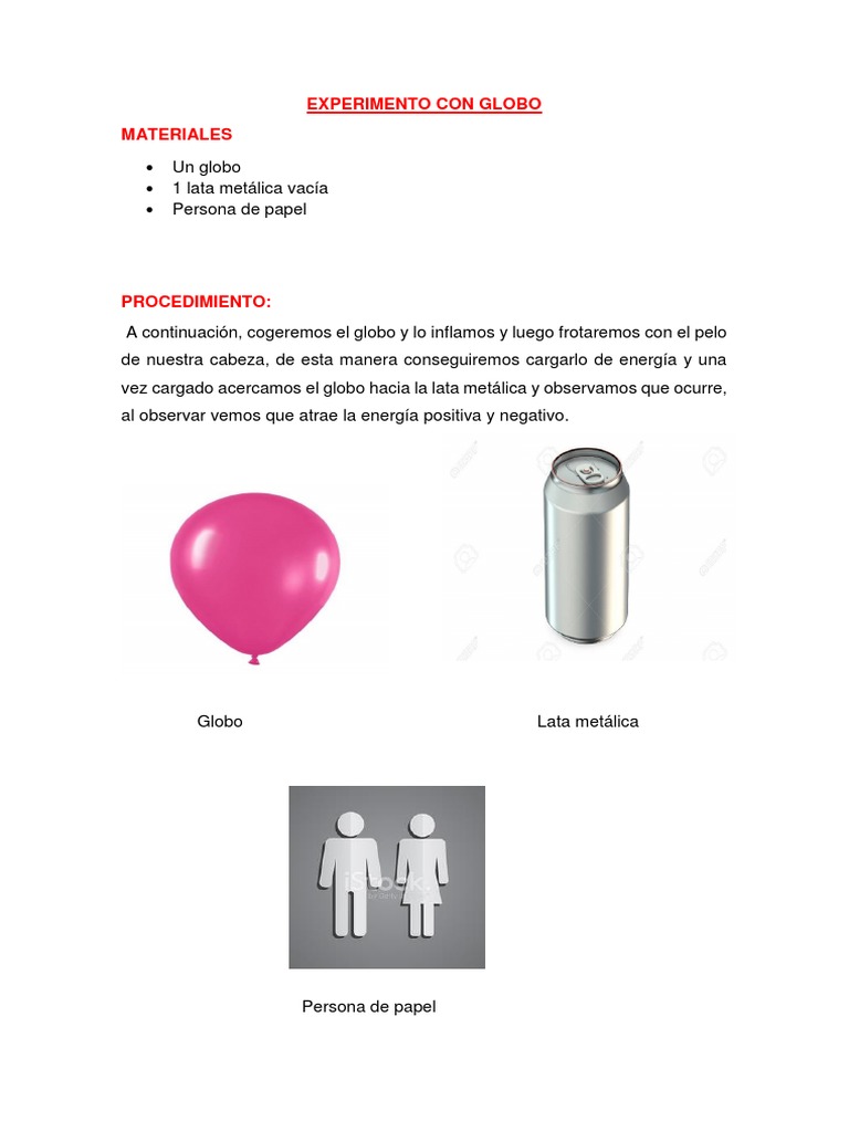 Experimento Con Globo | PDF | Ciencia y matemáticas