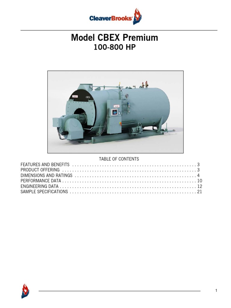 Boiler Book CBEX Premium 100-800 | PDF | Pump | Boiler