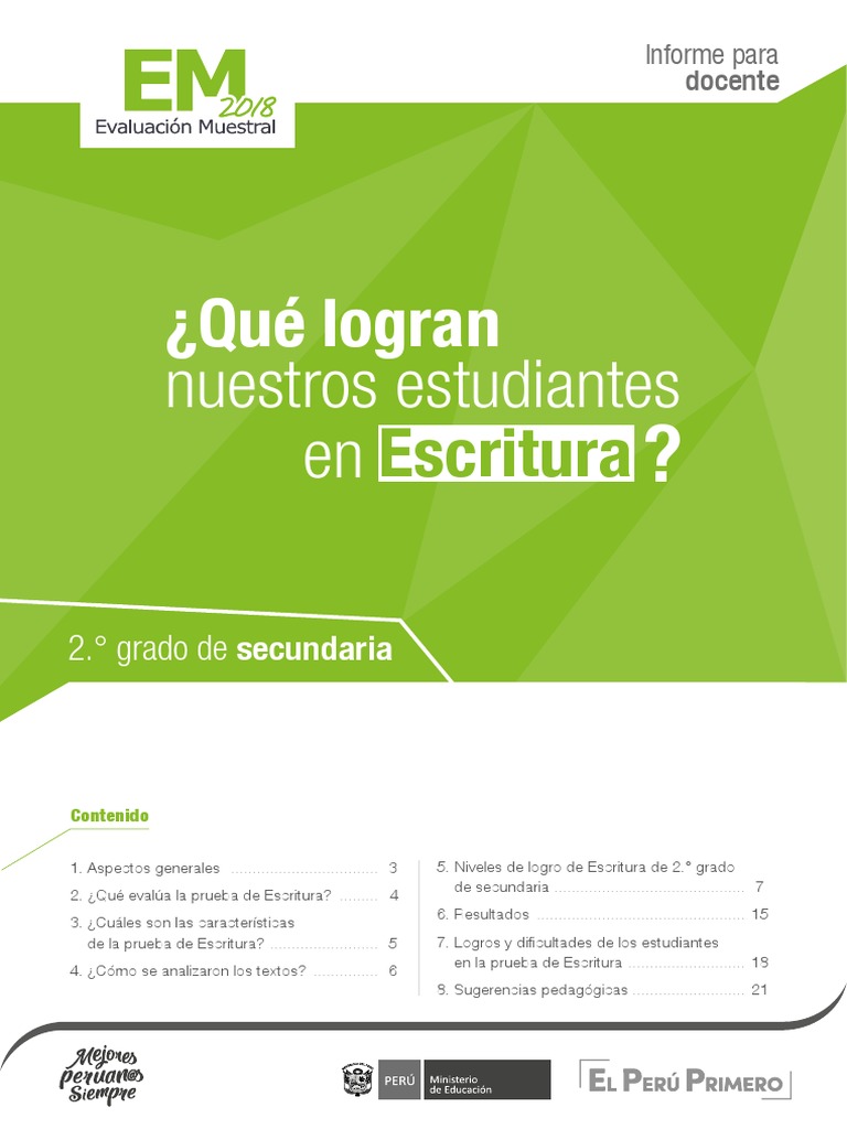 Docente - 2sec. Escritura | PDF | Evaluación | Narrativa