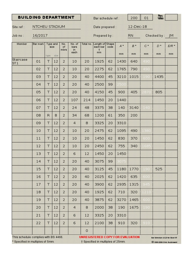 Sample Barschedule | PDF | Microsoft Excel | Spreadsheet
