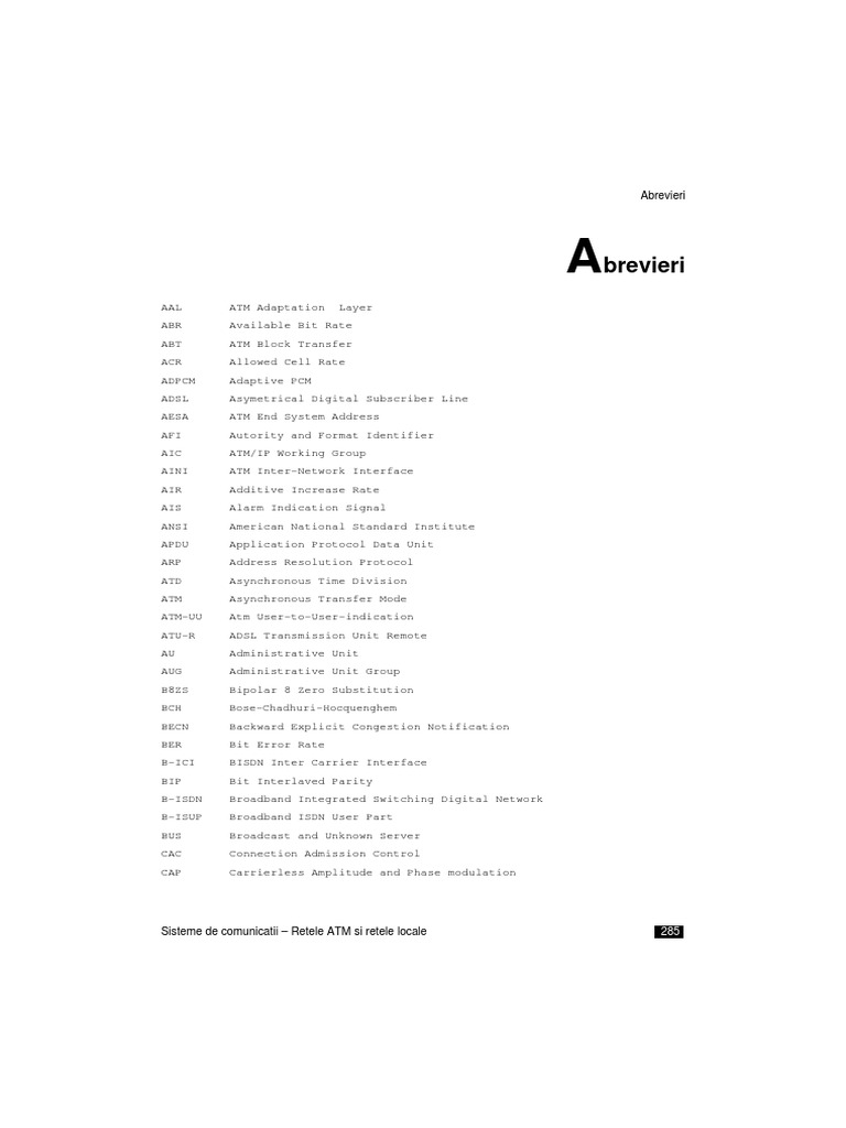 Abrevieri | Download Free PDF | Asynchronous Transfer Mode ...