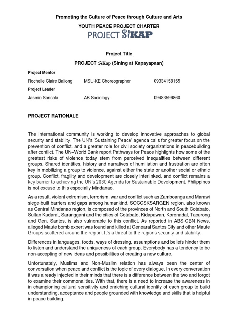 Promoting The Culture of Peace Through Culture and Arts Edited | PDF ...