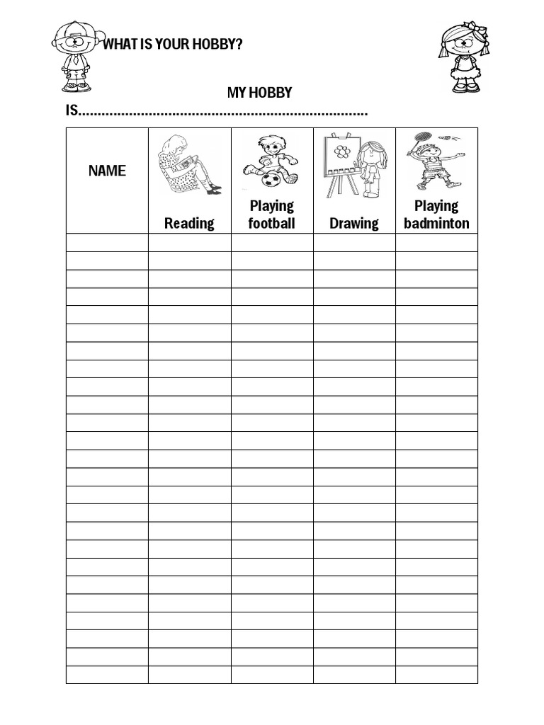 What Is Your Hobby? My Hobby IS