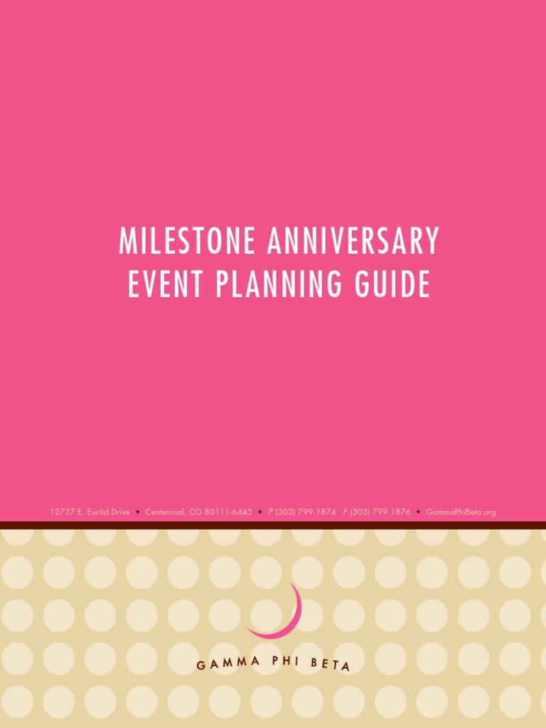 Milestone Anniversary Event Planning Guide 1 | PDF | Social Media ...