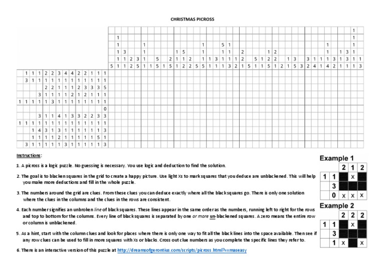 Christmas Picross | PDF | Teaching Methods & Materials