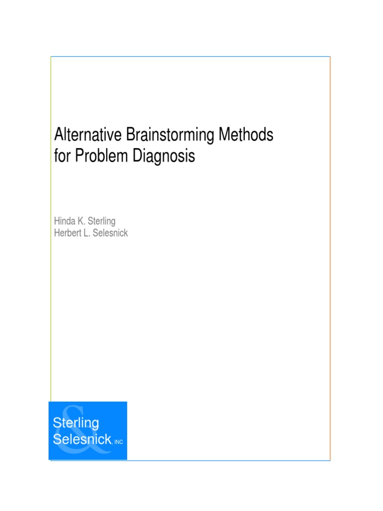 Alternative Brainstorming Methods For Problem Diagnosis | PDF ...