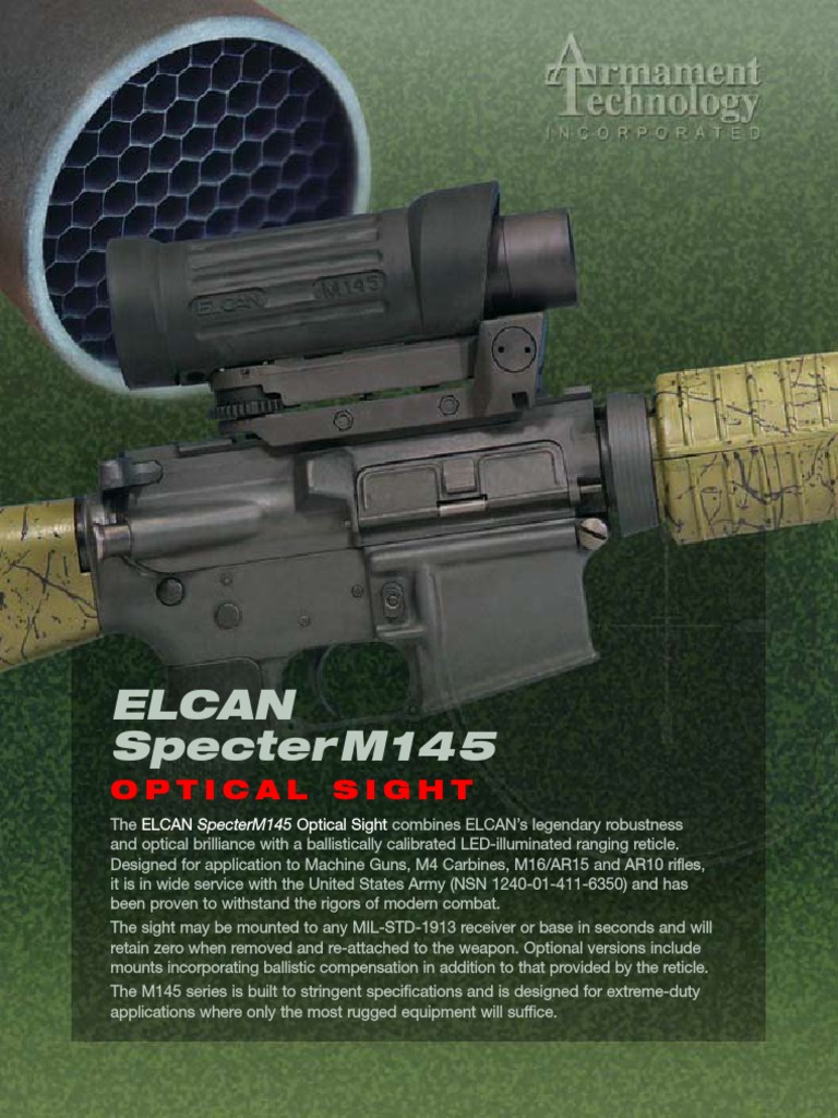 SpecterM145 OpticaL Sight | PDF | Telescopic Sight | Military Science