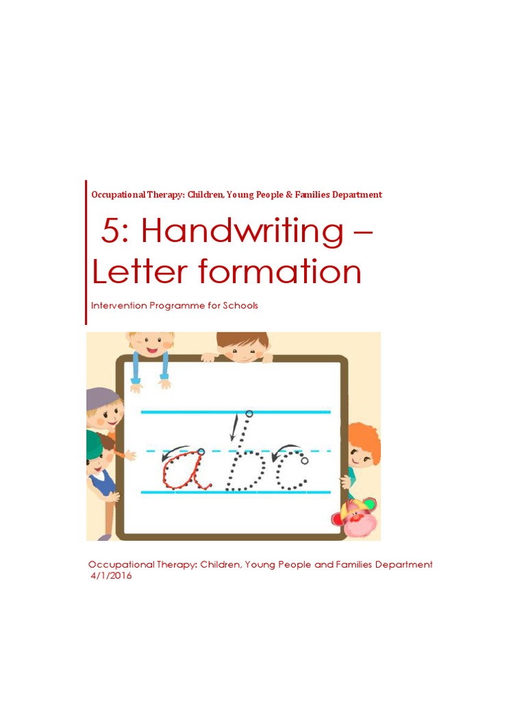 Handwriting Intervention Programme for Schools: A Guide to Teaching ...