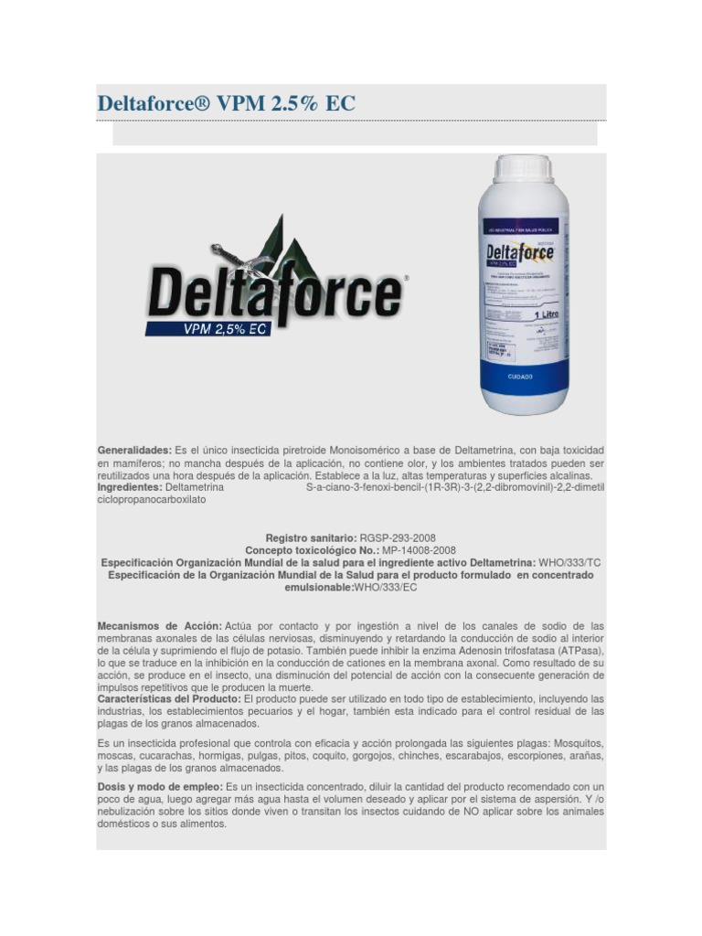 FT Deltaforce EC | PDF | Insectos | Insecticida