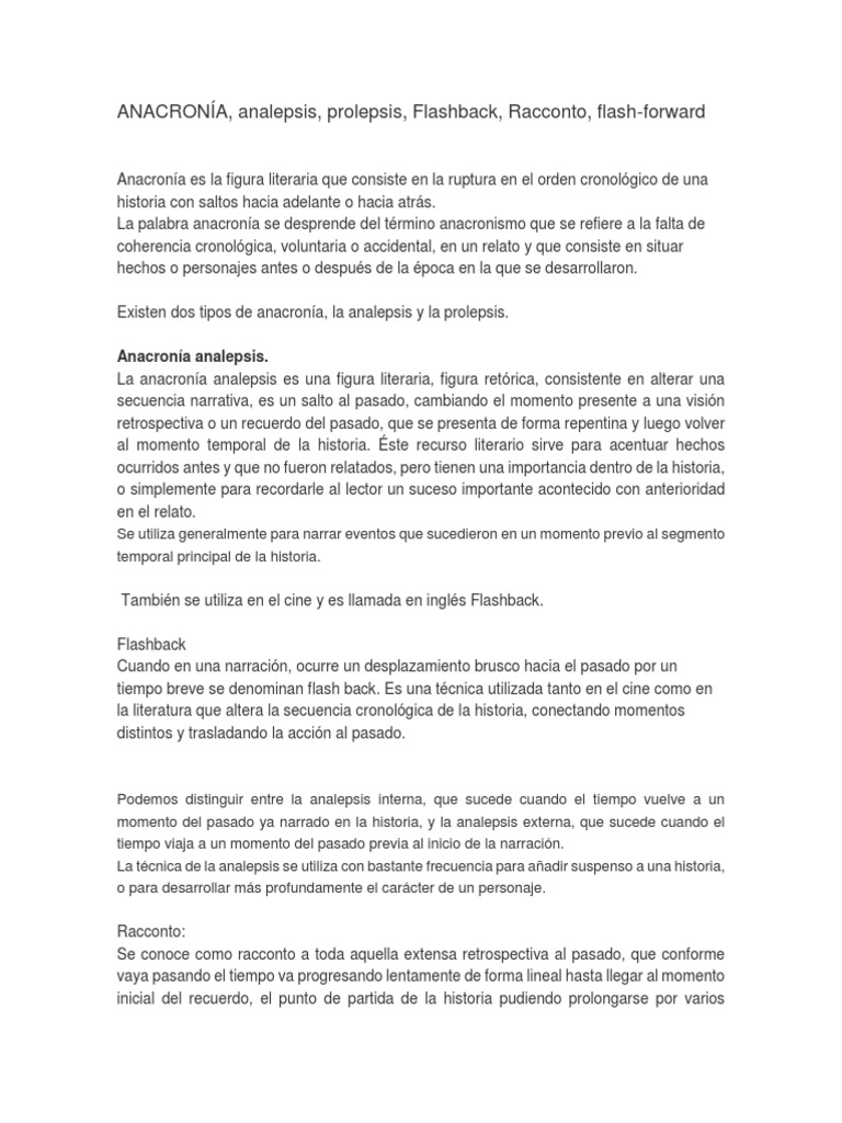 ANACRONÍA | PDF | Narrativa